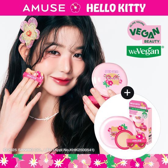 AMUSE x HELLO KITTY Dew Power Vegan Cushion | Refill + Puff - Doinklab ...